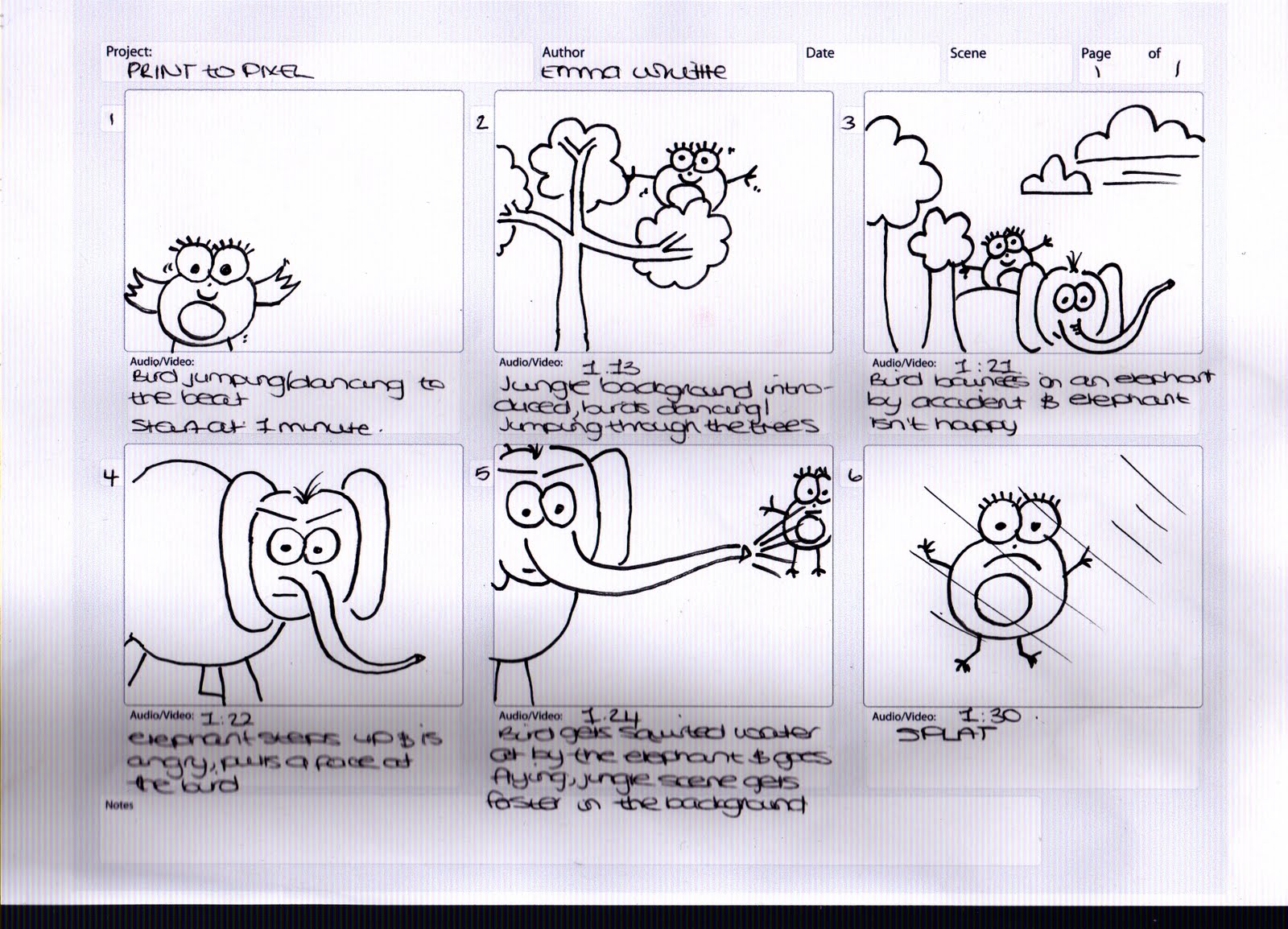 Print to pixel FINAL TWO STORYBOARD IDEAS print-to-pixel-final-two-storyboard-ideas
