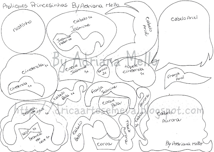 Moldes princesas Disney - Imagui