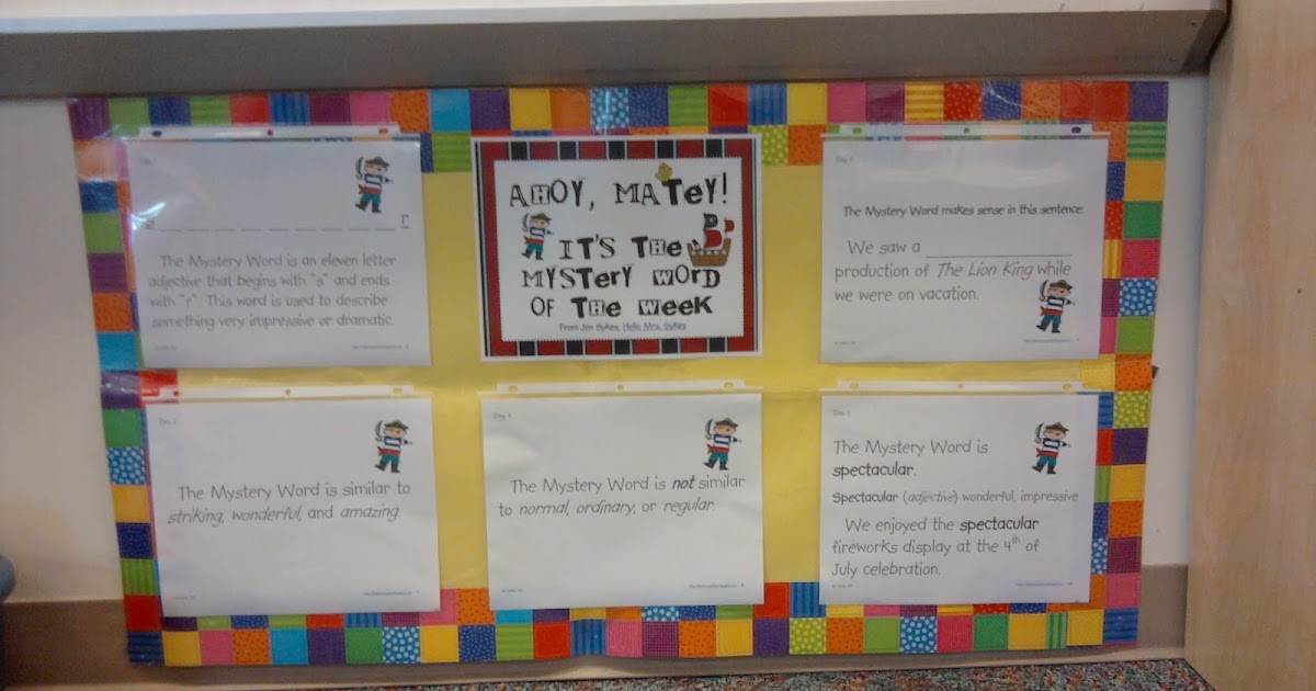 Mystery Word of the Week in Pictures