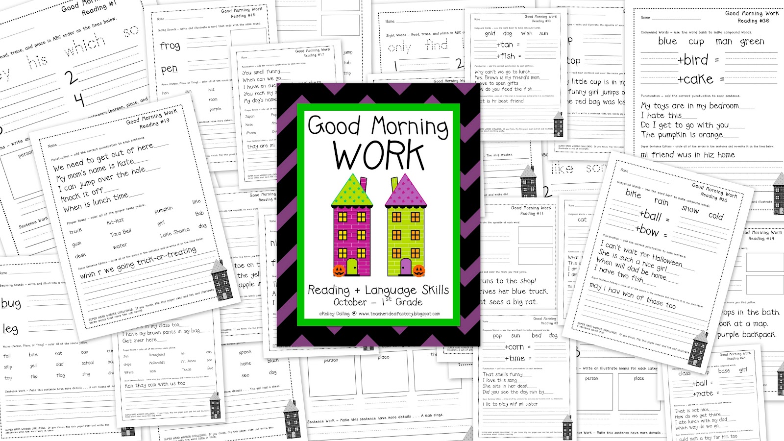 GOOD MORNING WORK OCTOBER + FREEBIE - Teacher Idea Factory