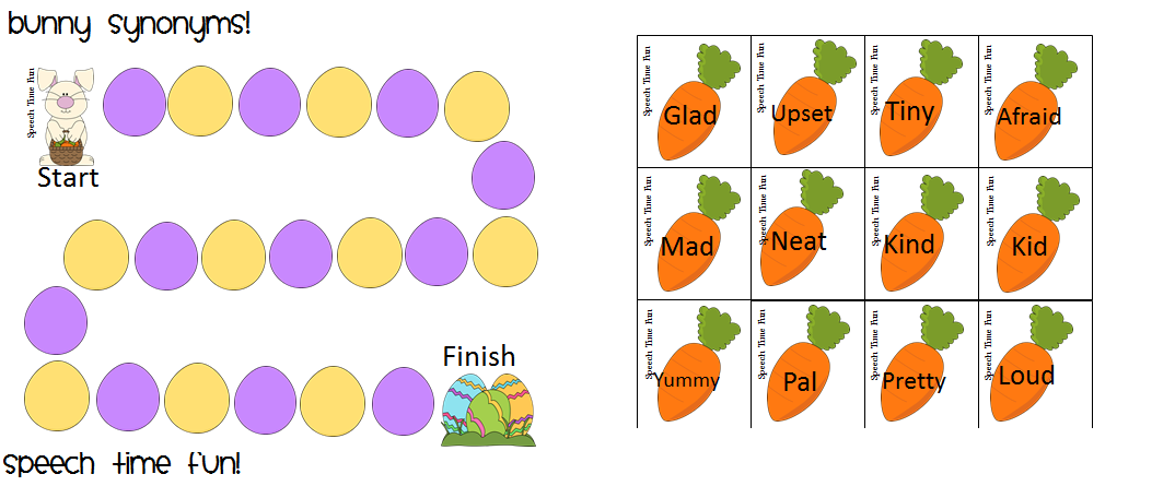 Bunny Synonyms! ((Freebie)) - Speech Time Fun: Speech and Language ...
