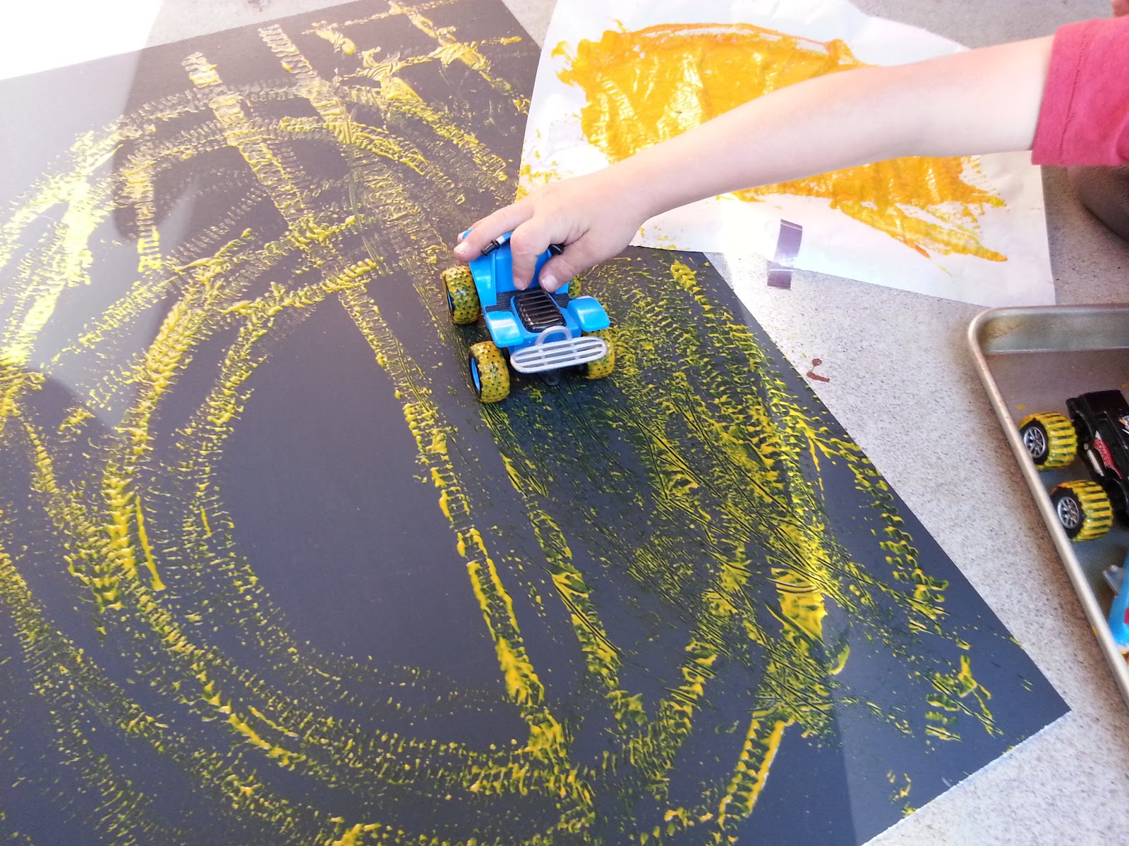 Choices For Children Painting With Cars choices-for-children-painting-with-cars