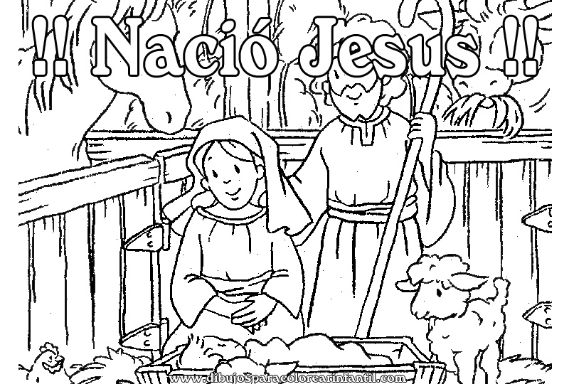 El nacimiento de Jesus dibujos para pintar - Imagui