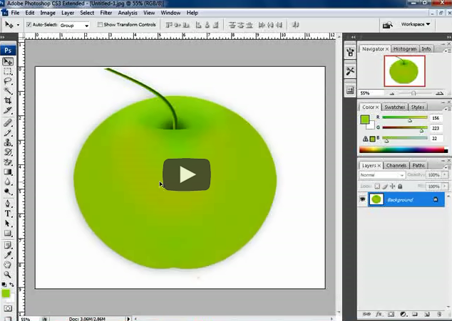 Teachbynet How To Draw Apple Fruit In Photoshop teachbynet-how-to-draw-apple-fruit-in-photoshop