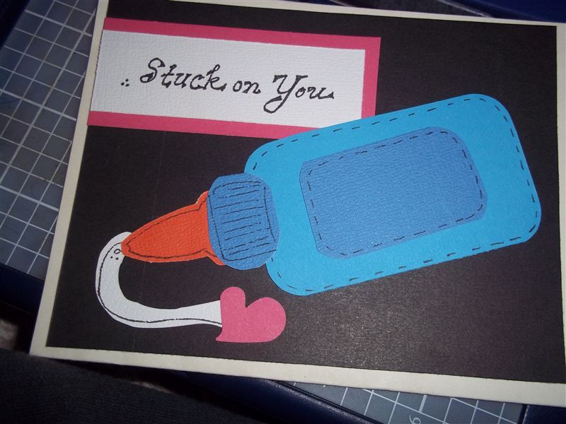A List Maker's Life: Stuck on You: Valentine Card How to #GlueNGlitter