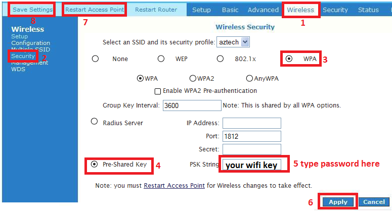 Etisalat Support Change Wireless Password Aztech 605 etisalat-support-change-wireless-password-aztech-605