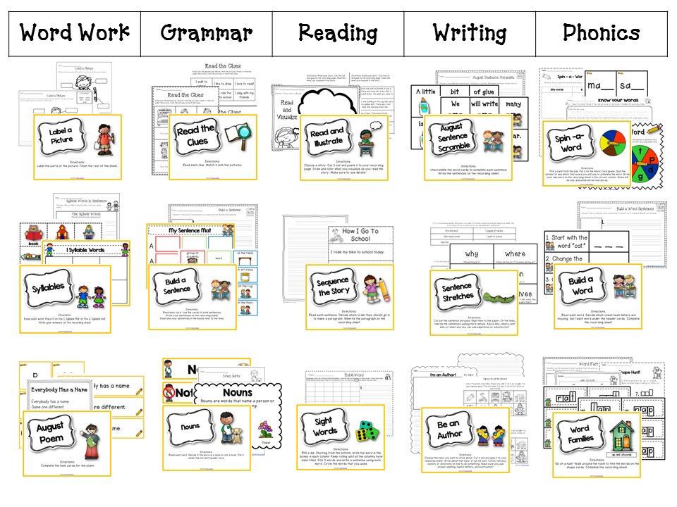 August CCS Centers... FIRST Grade! - Teacher by the Beach