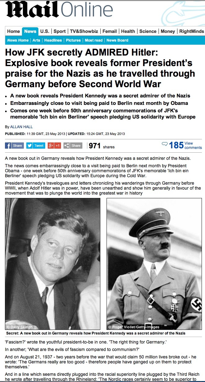 THE RUNAGATES CLUB: John Kennedy and Hitler's Germany - Uncovering what ... THE RUNAGATES CLUB: John Kennedy and Hitler's Germany - Uncovering what ...