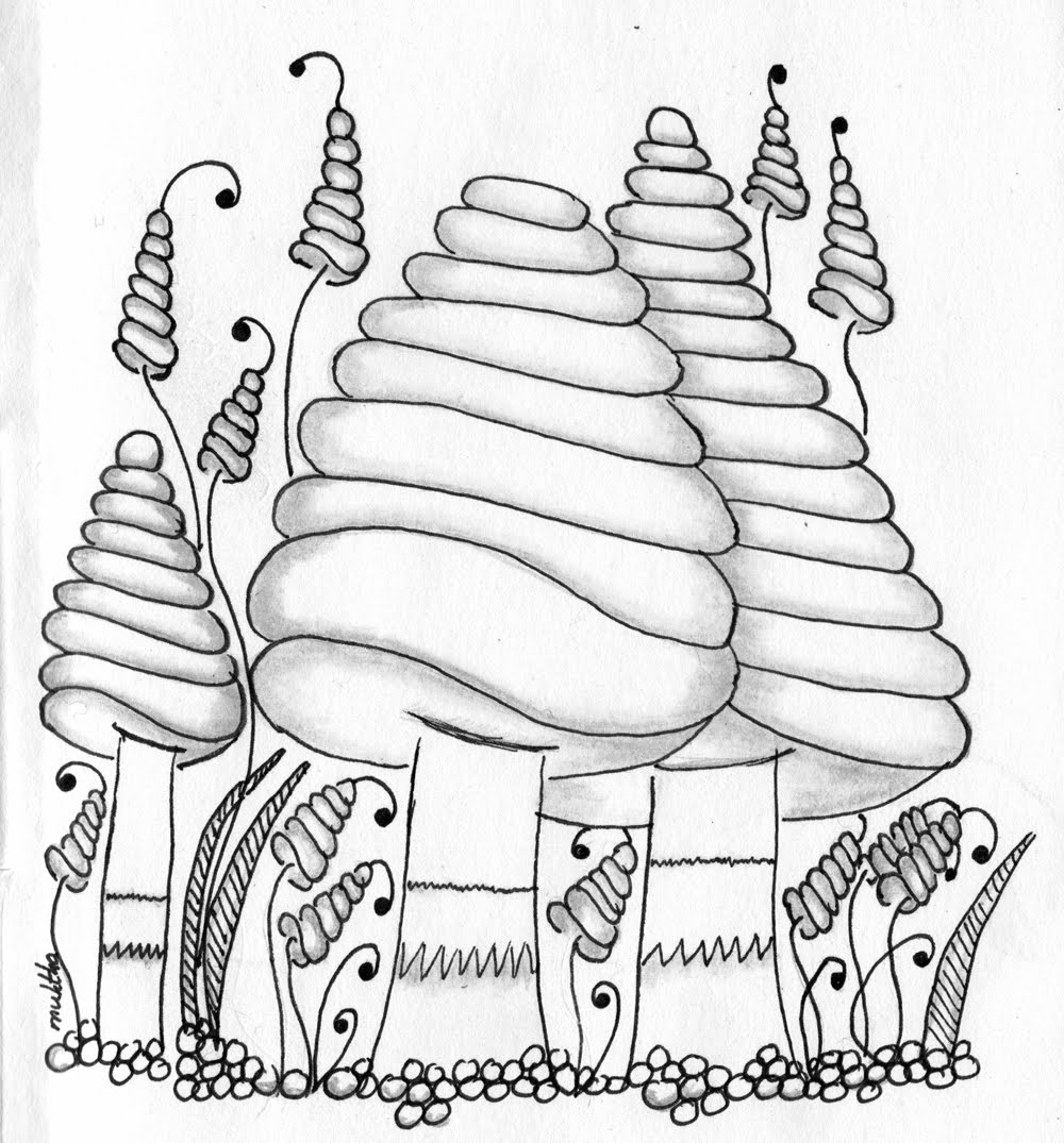 Mushrooms zentangle | Zentangle drawings, Doodles zentangles, Zentangle ...