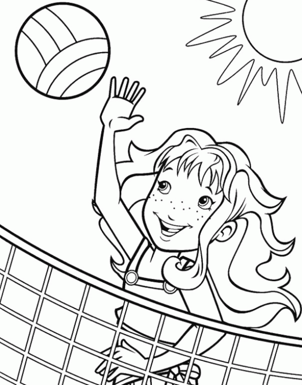 Imagenes de niños jugando voleibol para colorear - Imagui