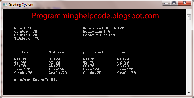 Programming Help Code: Simple Grading System Using Visual Basic.net ... Programming Help Code: Simple Grading System Using Visual Basic.net ...