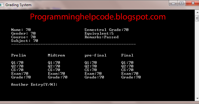 Programming Help Code: Simple Grading System Using Visual Basic.net ... Programming Help Code: Simple Grading System Using Visual Basic.net ...
