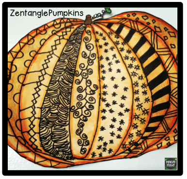 Zentangle Pumpkins: A Terrific Art Strategy! | Panicked Teacher's Blog