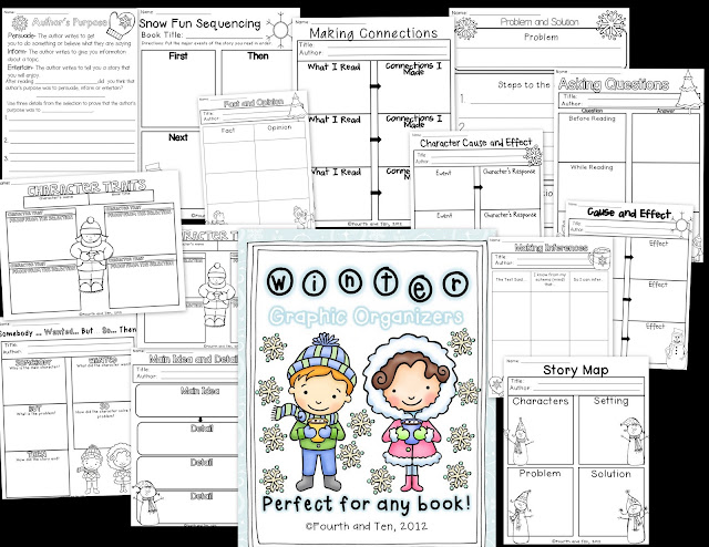 Fourth and Ten: Winter Graphic Organizers and a Winter Multiplication ...