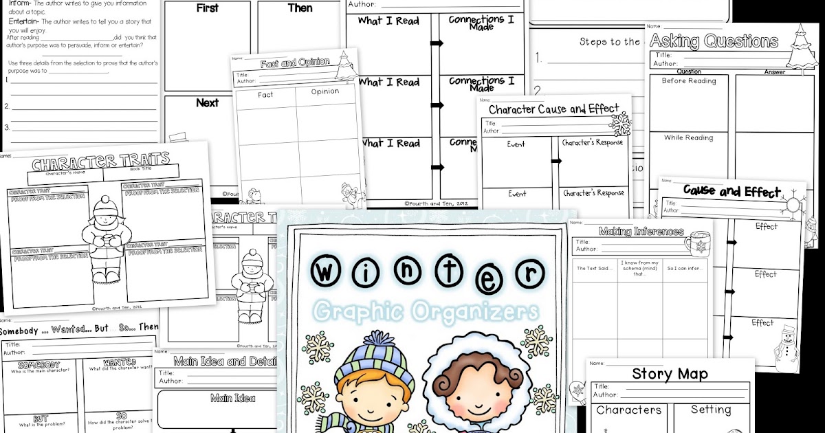 Fourth and Ten: Winter Graphic Organizers and a Winter Multiplication ...