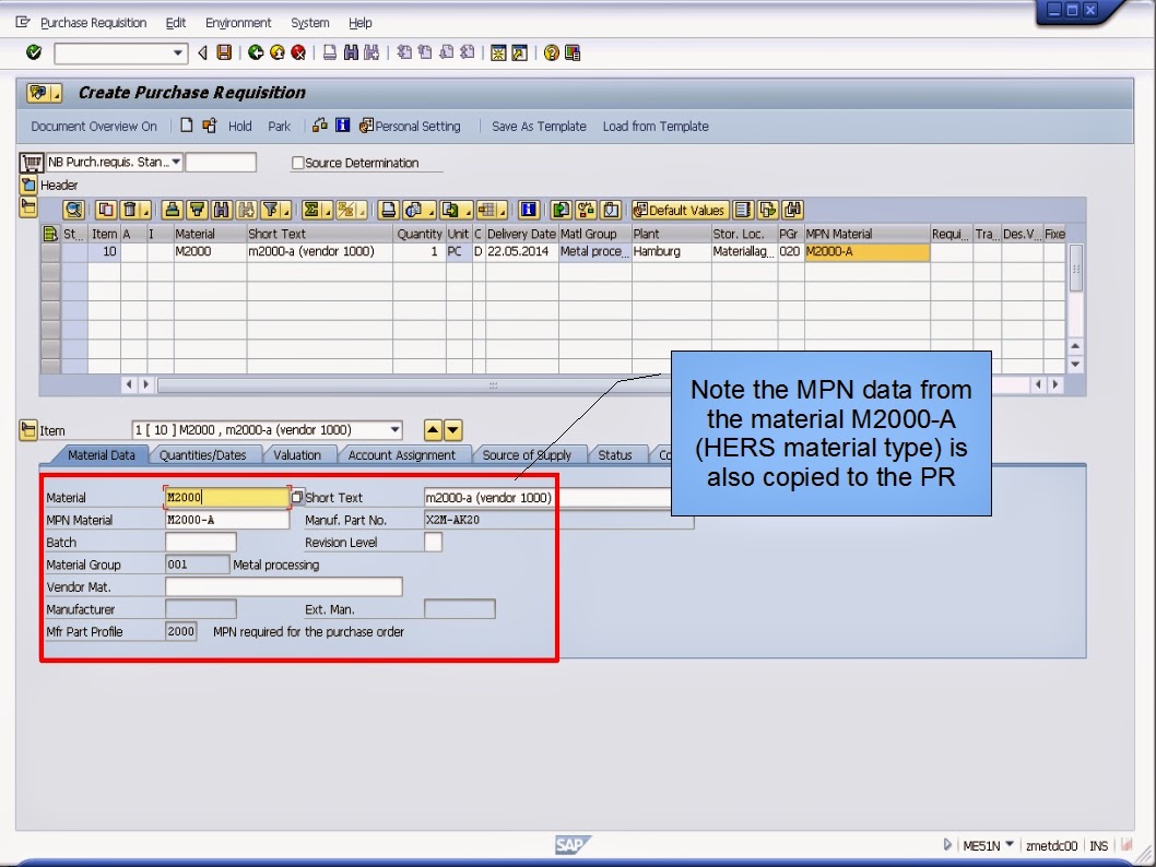 青蛙SAP分享 Froggy's SAP insights: Manufacturer Part Number or MPN using Material Type HERS