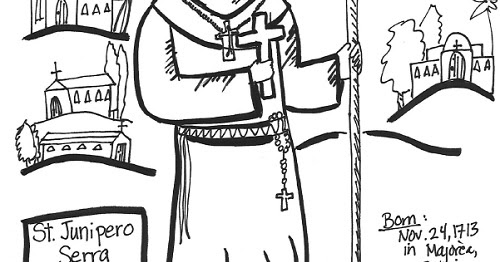 Paper Dali: Blessed Junipero Serra's Canonization Day [Free Coloring Page]