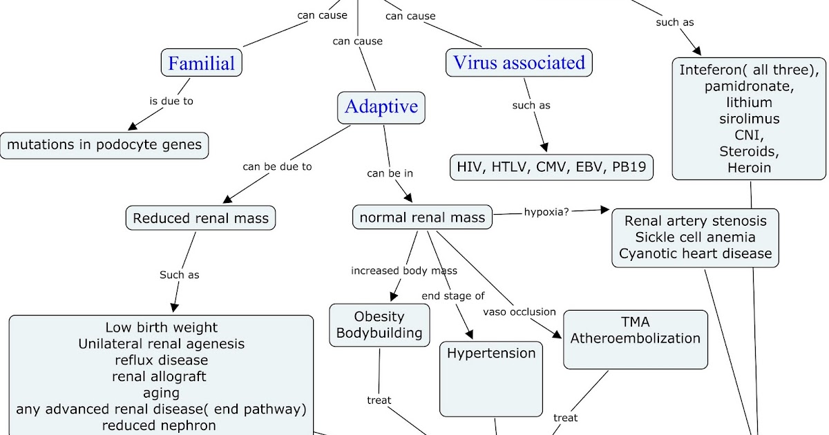 Nephron Power: Concept Map: Focal Segmental Glomerulosclerosis(FSGS) Nephron Power: Concept Map: Focal Segmental Glomerulosclerosis(FSGS)