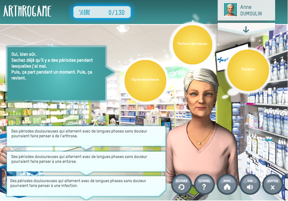 Arthrogame: Serious Games Reach Pharmacists Training Arthrogame: Serious Games Reach Pharmacists Training
