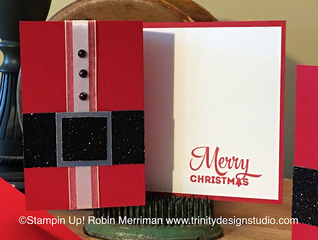 Trinity Designs: Santa Suit Christmas Card