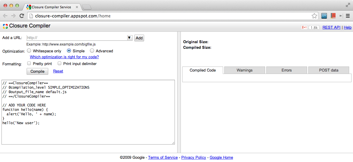 Google Closure Compiler 編譯器：產生最佳化（最小化）JavaScript 程式碼 - G. T. Wang