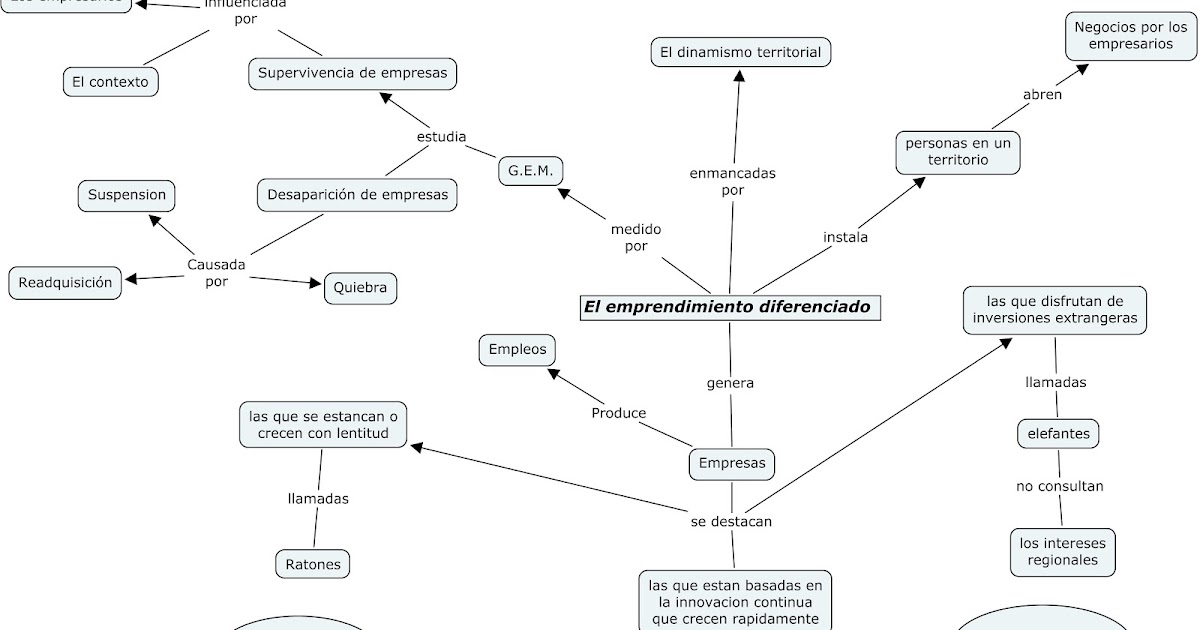 Emprendimiento: Mapa conceptual del emprendimiento diferenciado Emprendimiento: Mapa conceptual del emprendimiento diferenciado