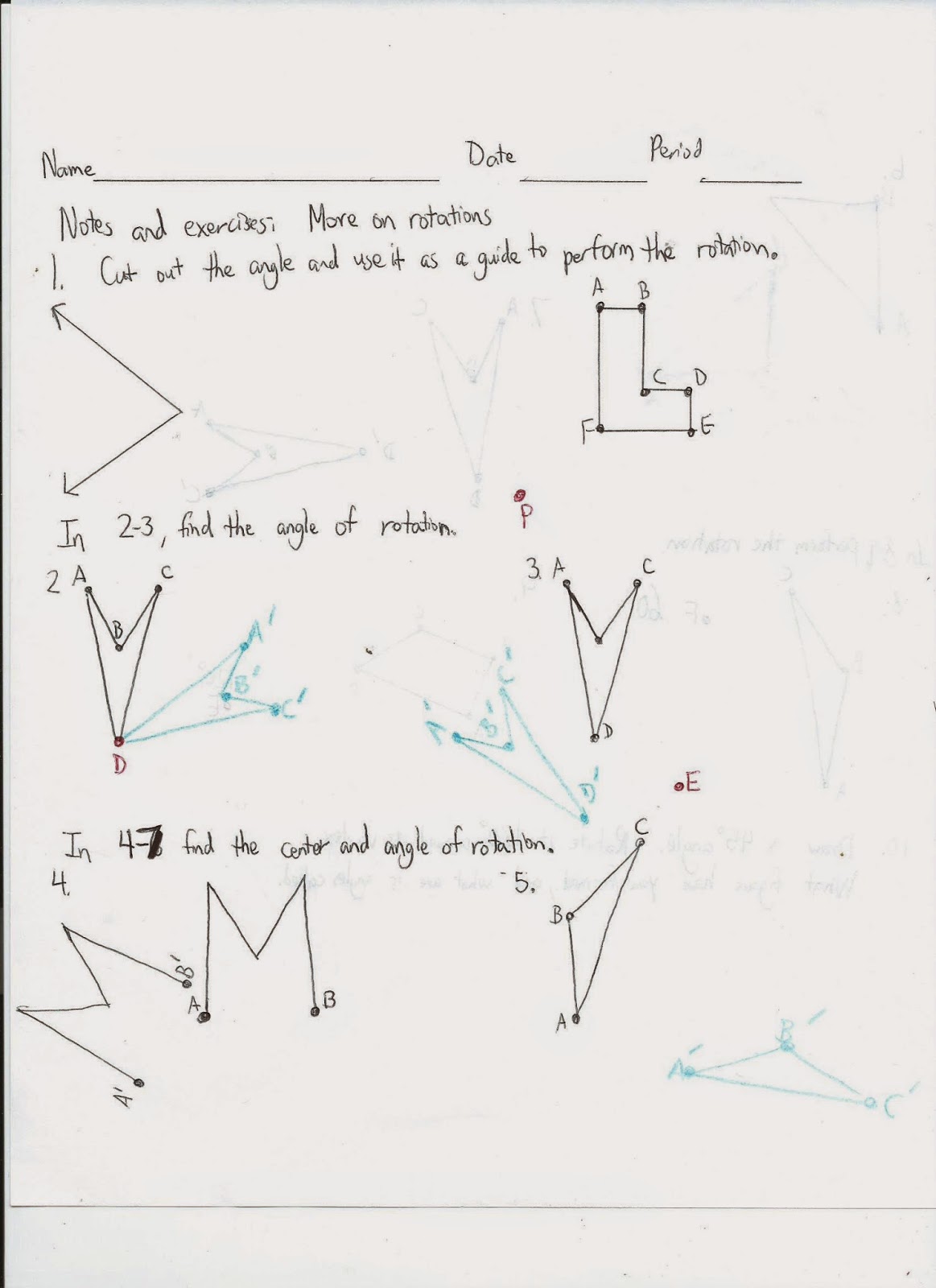 Geometry, Common Core Style: More on Rotations (Day 38)