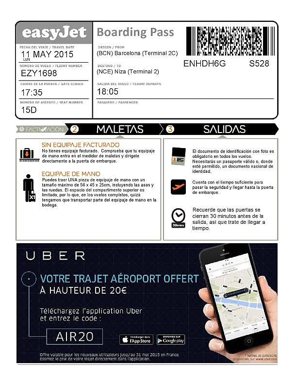 The Traveler s Drawer EASYJET Boarding Pass For The Flight EZY1698 the-traveler-s-drawer-easyjet-boarding-pass-for-the-flight-ezy1698