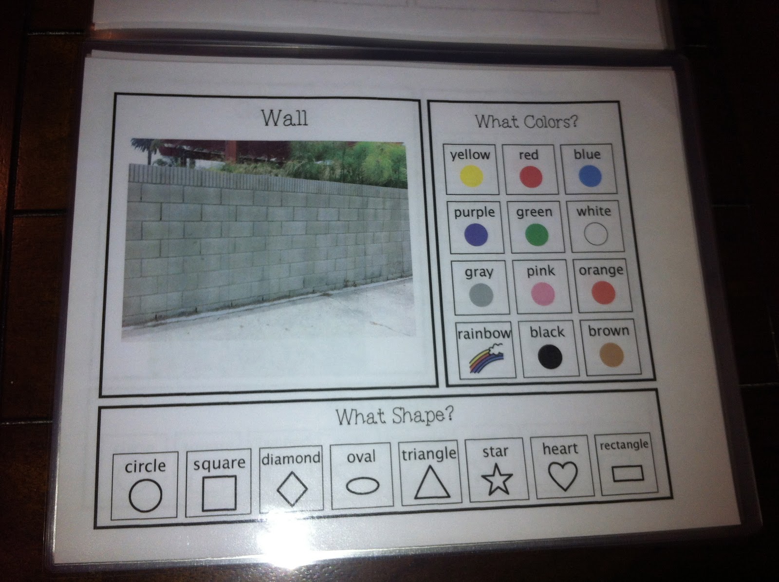 What Shape/What Colors Adapted Book! » Autism Adventures