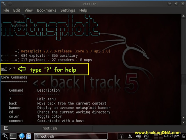 HackingDNA: Metasploit Framework With Basic Commands