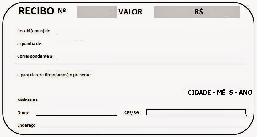 Recibo Pronto - Modelos para Preencher e Imprimir - Toda Atual
