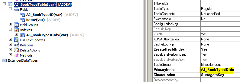 Dynamics 365: Learn in doing: How to: Create an Index and set it as primary
