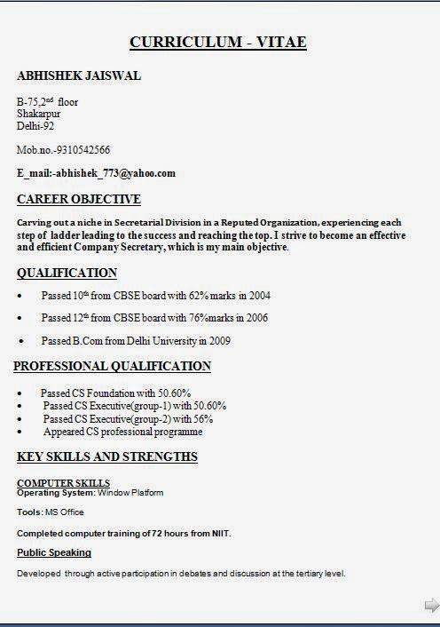 Company Secretary CV Sample Company Secretary CV Sample