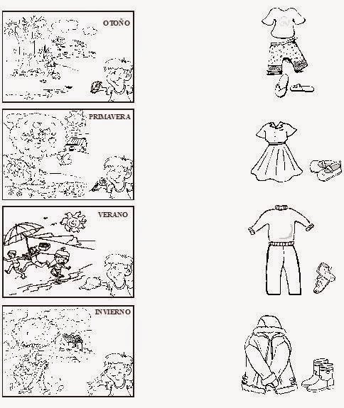 RECURSOS PARA TRABAJAR INFANTIL: La ropa, vestimenta según las estaciones.