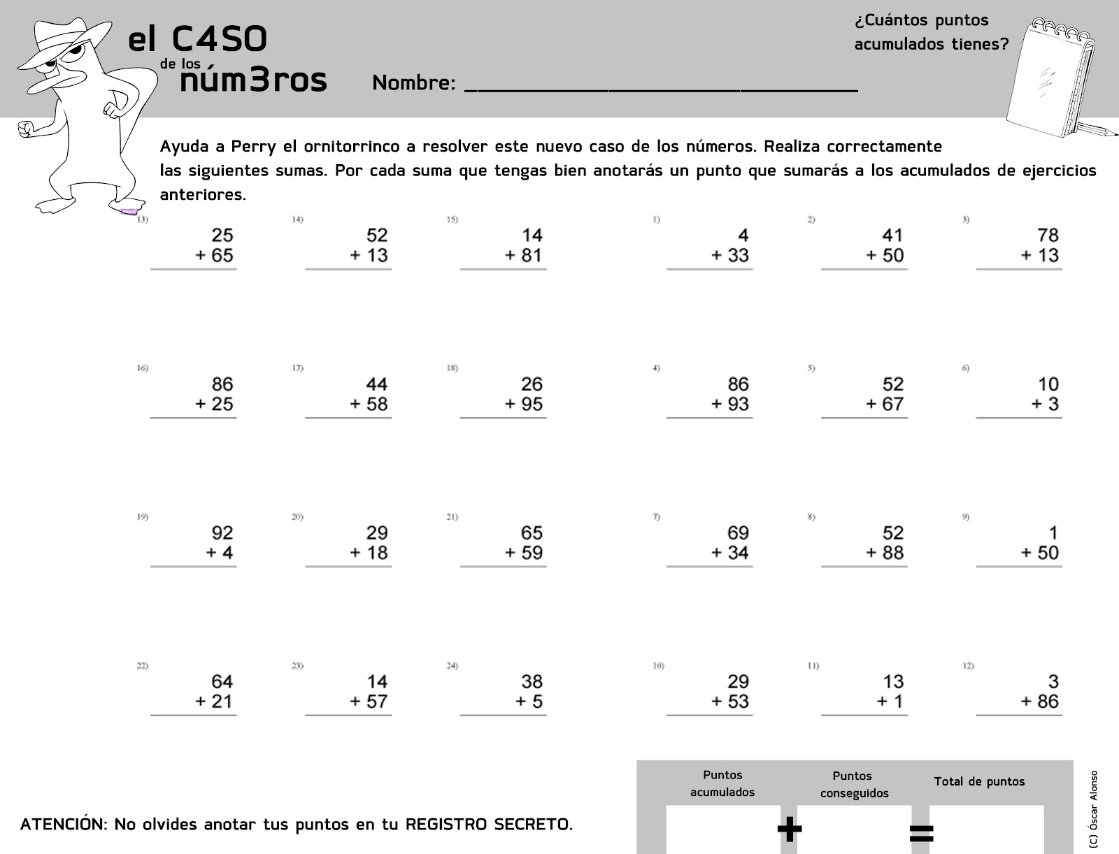 EL CASO DE LOS NÚMEROS | Sumas y restas con llevada (hasta 100) ~ La ...