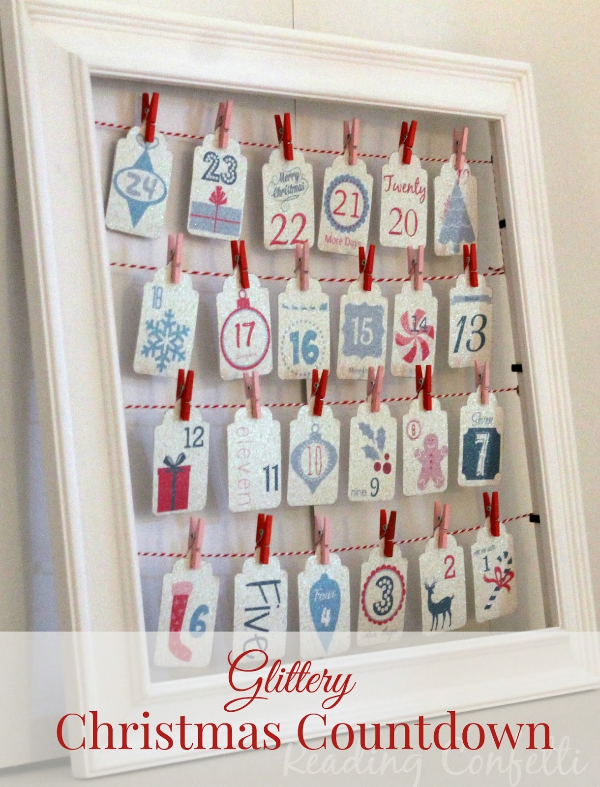 Glittery Christmas Countdown ~ Reading Confetti