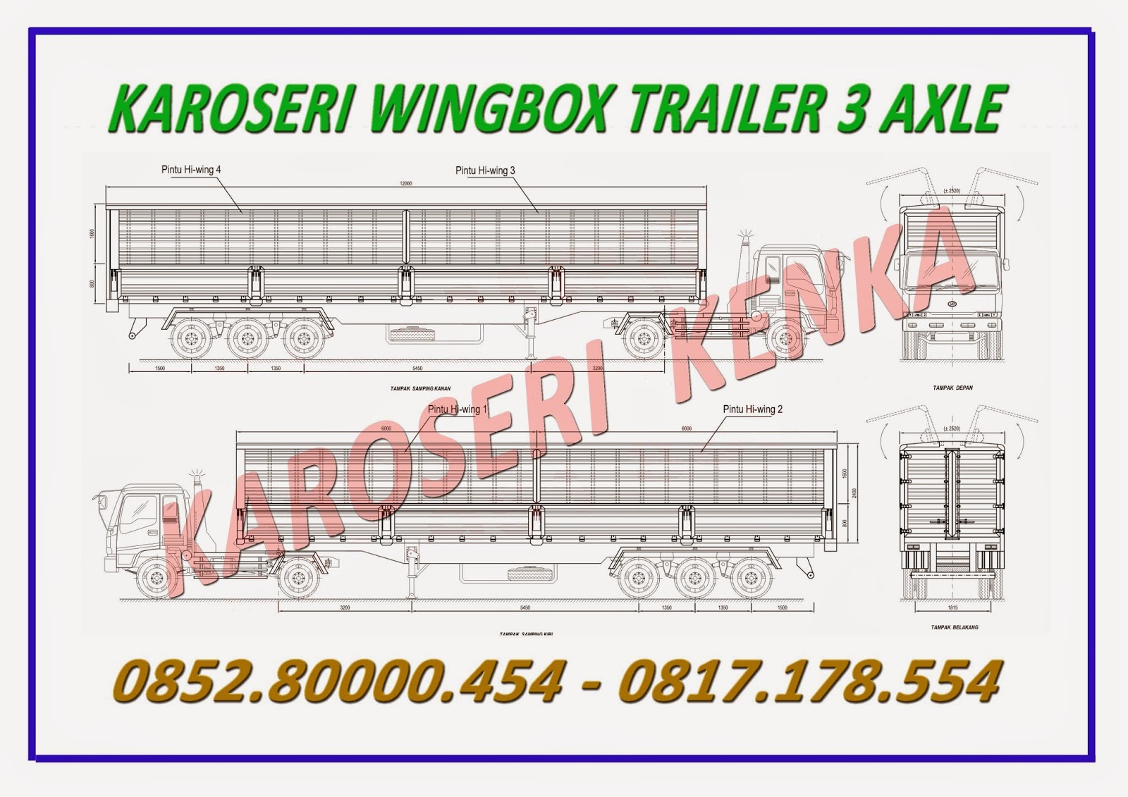 KAROSERI WINGBOX dan DIMENSI UKURAN >> KAROSERI KENKA