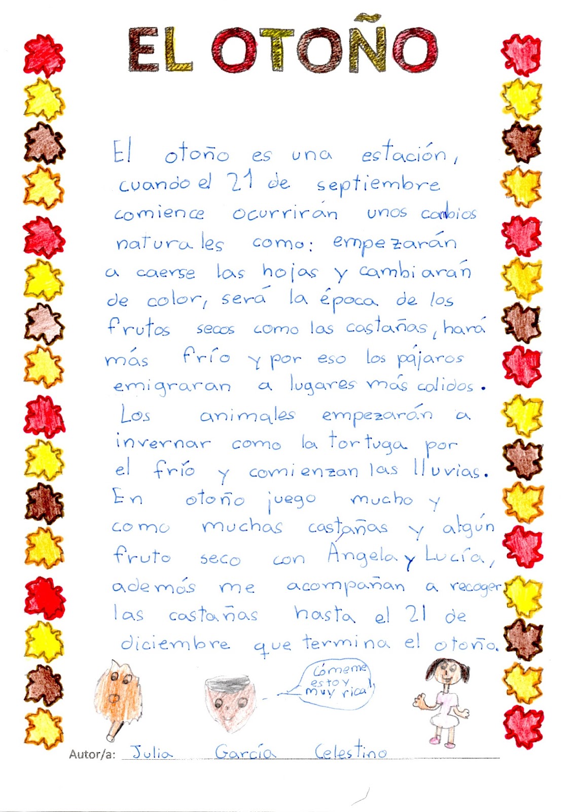 Blog de 4º B: LLEGÓ EL OTOÑO