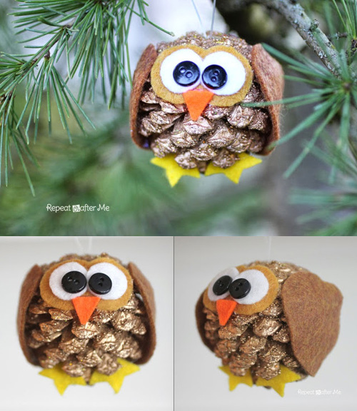 My Owl Barn: 10 DIY Owl Christmas Ornaments