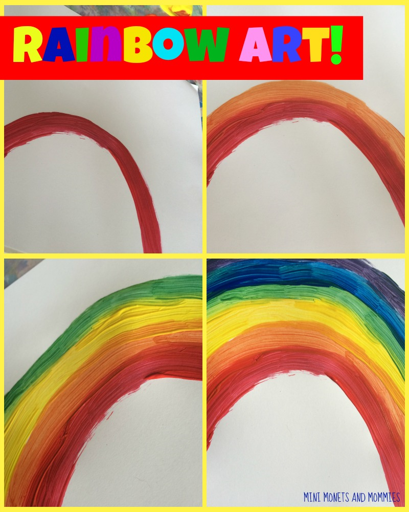 Mini Monets and Mommies: Rainbow Color-Mixing Art Activity for Kids