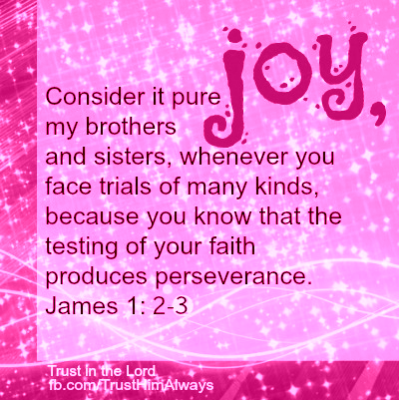 Consider it pure joy, my brothers, whenever you face trials of many ...