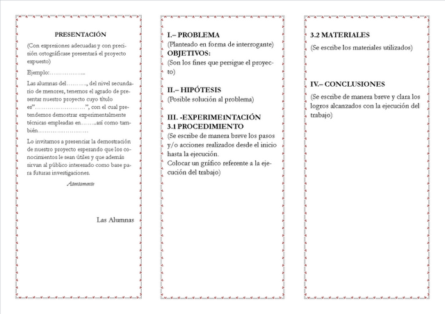 Modelo de un triptico - Imagui