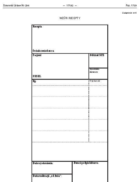 Panie magistrze...: Nowy wzór recepty