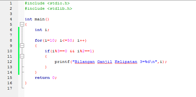 Tutorial Membuat Program yang Menampilkan Bilangan Ganjil Kelipatan 3