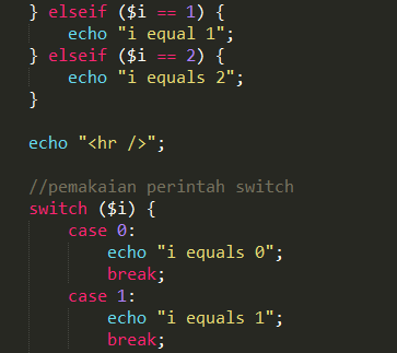 Penggunaan IF ELSE dan SWITCH di Pemrograman PHP ~ Seminar Website Indonesia