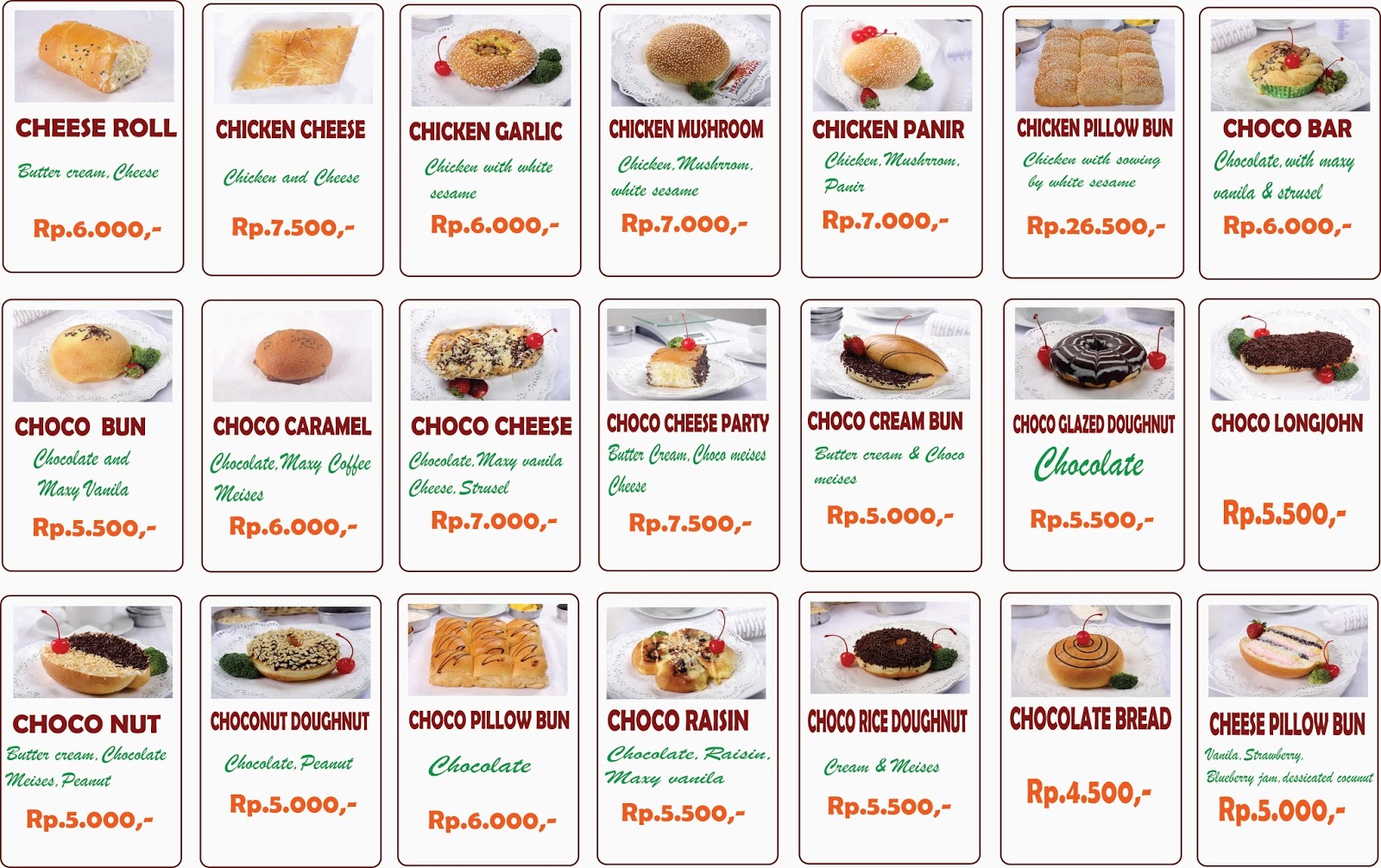 Bless Bakery : Katalog Product Bless Surabaya