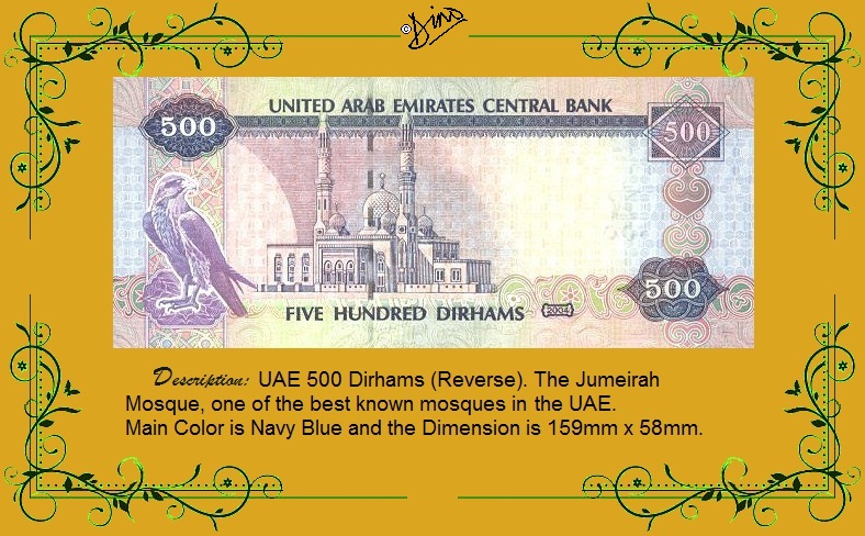 FIVE HUNDRED 500 DIRHAMS UAE CURRENCY Dinodxbdino five-hundred-500-dirhams-uae-currency-dinodxbdino