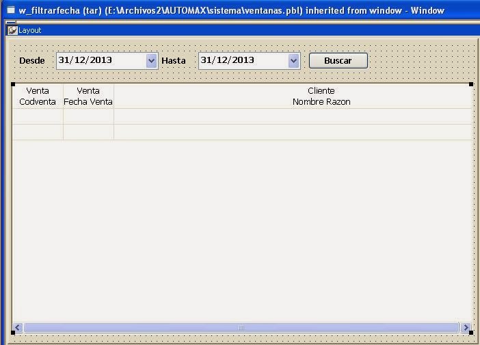 infotutoriales: Filtrar fechas en datawindow - PowerBuilder infotutoriales: Filtrar fechas en datawindow - PowerBuilder