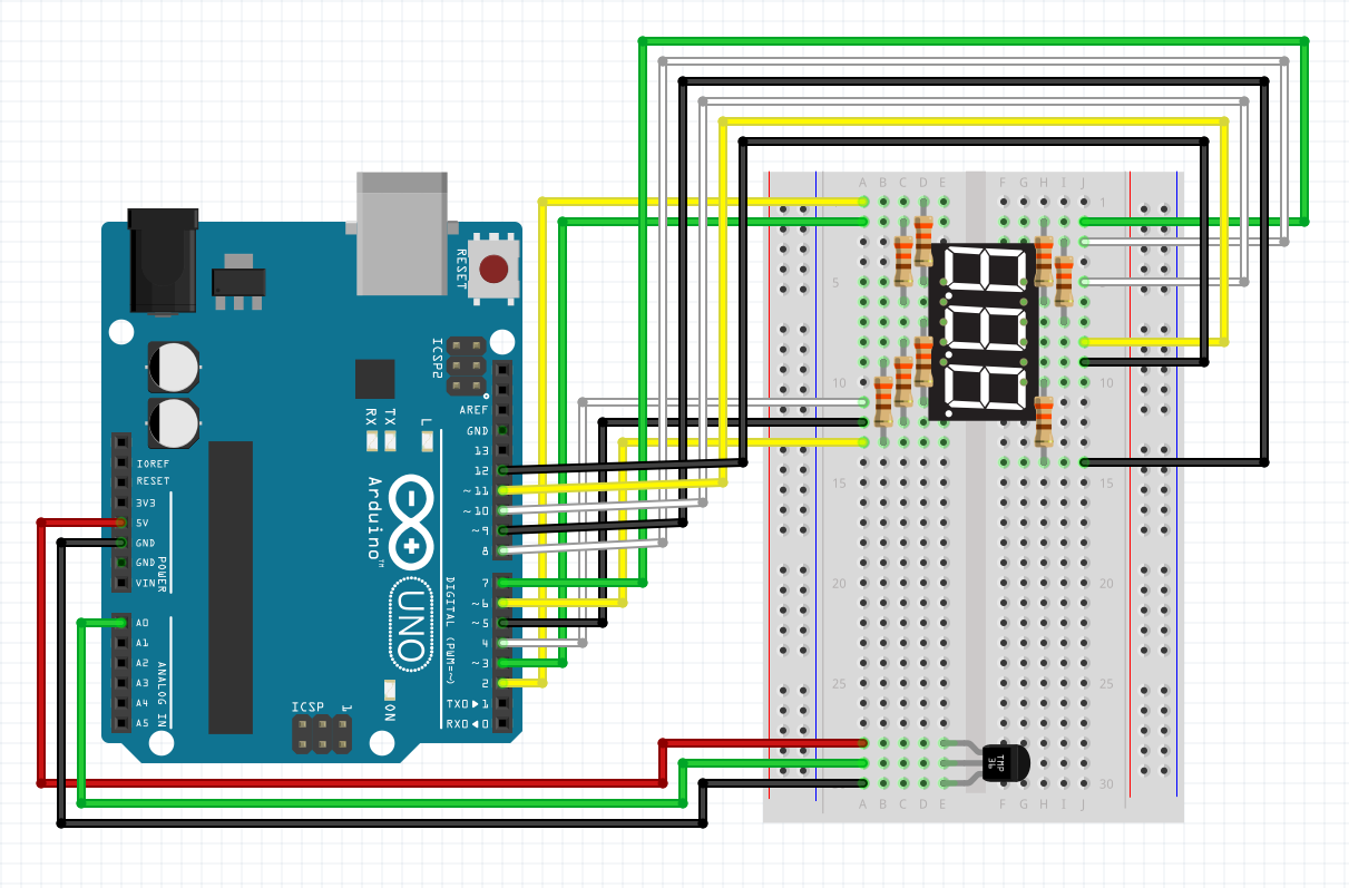 circulación Hacer bien Ambicioso termometro arduino display 7 segmentos Espacio cibernético ...