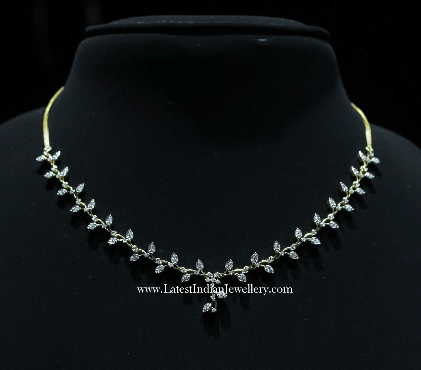Delicate Light Weight Diamond Necklace Design delicate-light-weight-diamond-necklace-design
